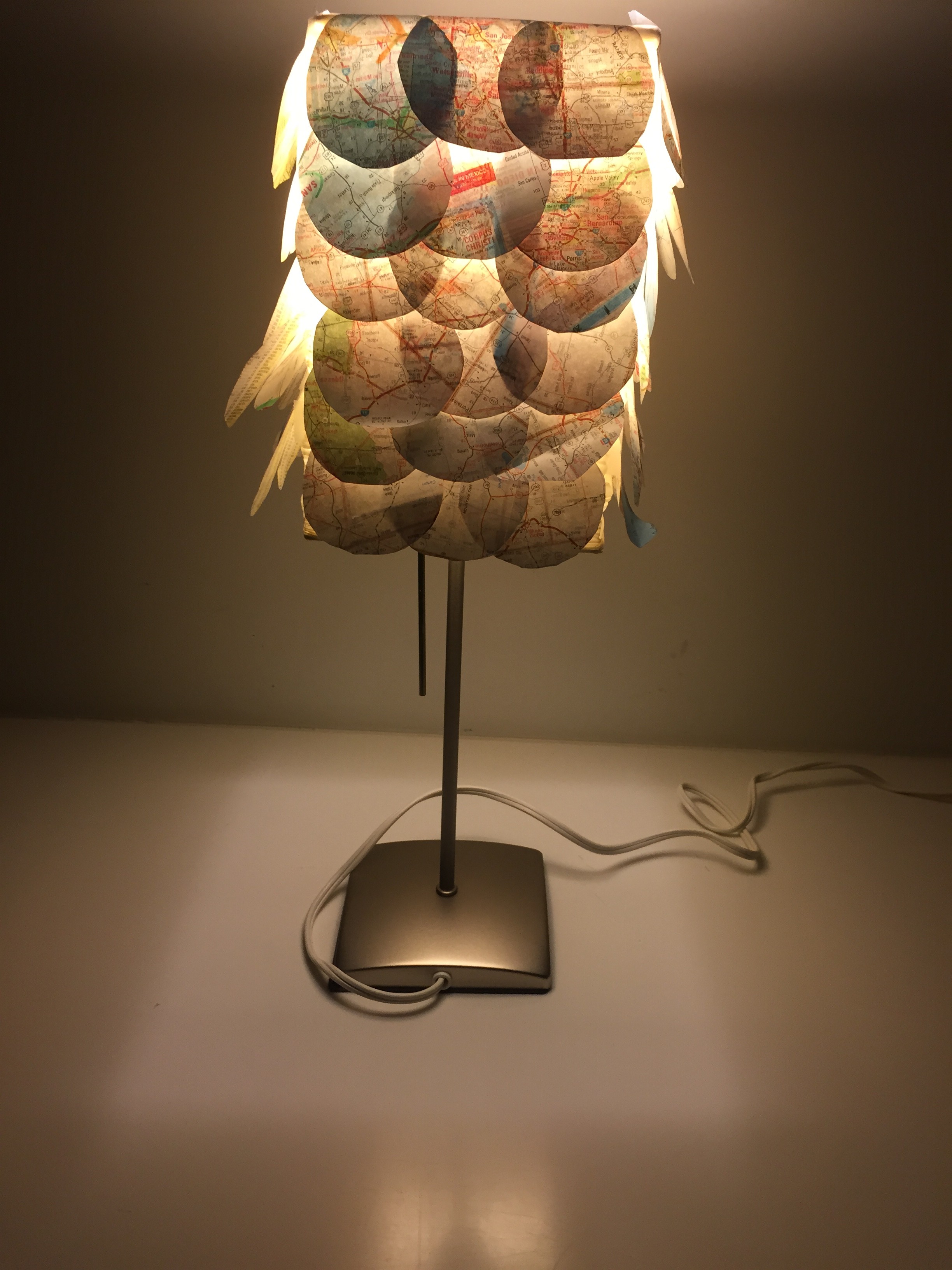 DIY: Paper Map Lamps